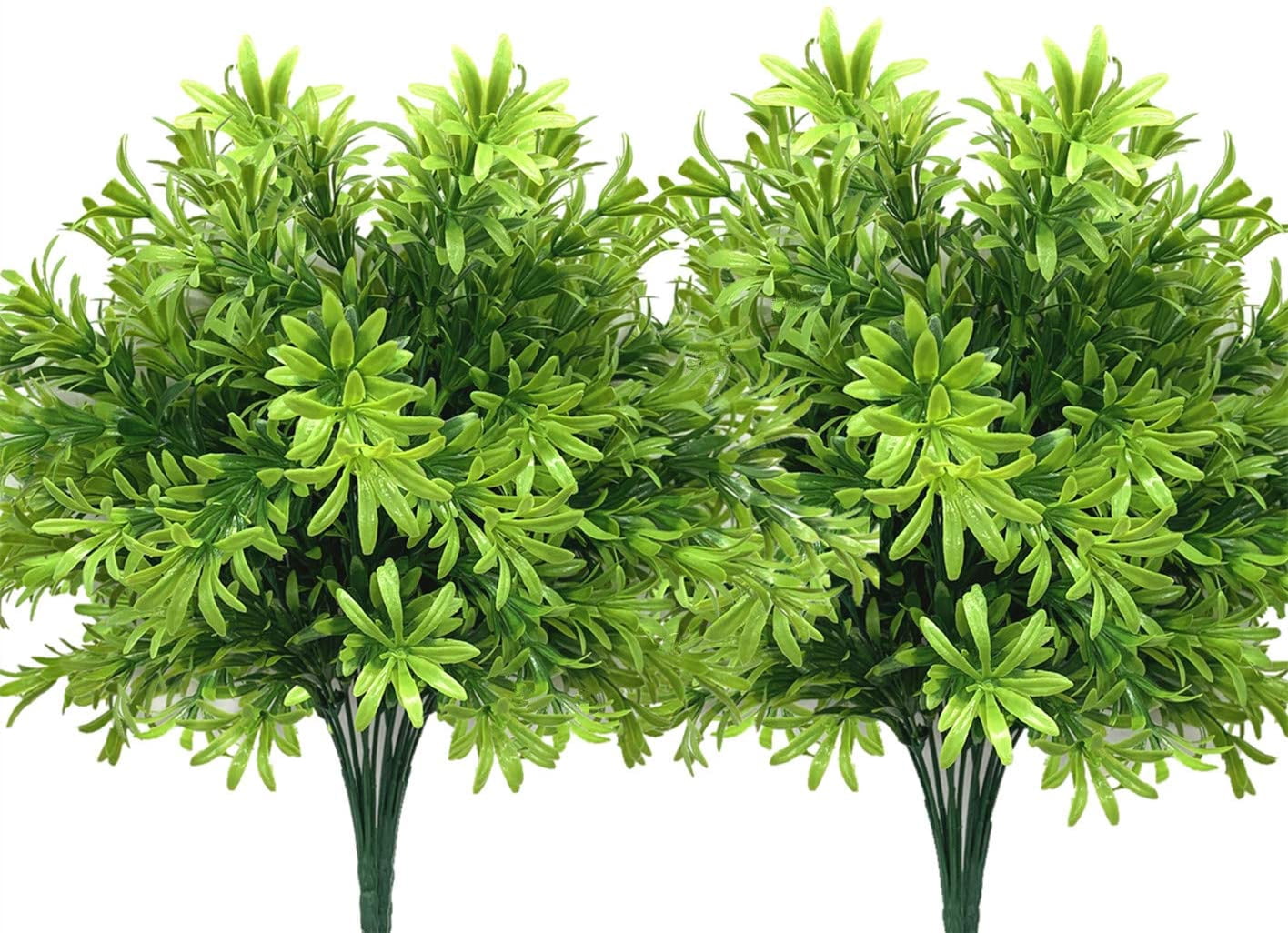 Morttic Artificial Shrubs Bulk, Plastic Plants Aquatic Grass Fake Green ...