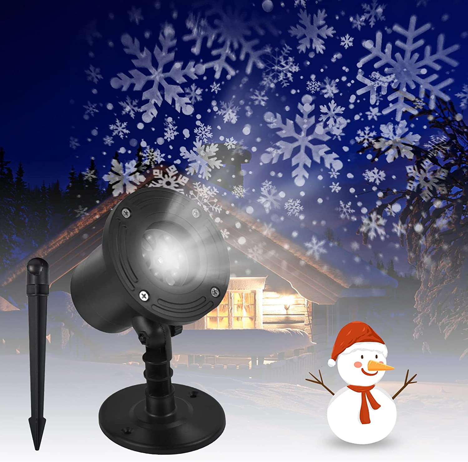 Morttic Christmas Projector Lights Outdoor, Waterproof Led Snowflake ...