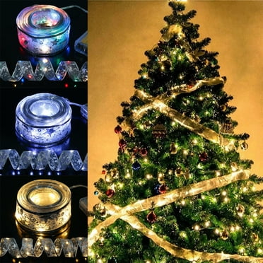 Morttic Christmas Ribbon Lights,6.6ft 20 LED Battery Powered Christmas ...