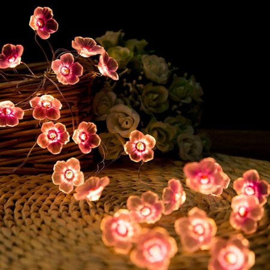 Morttic Flower String Lights, Cherry Blossom Lights 6.5FT/10FT 20/30 ...