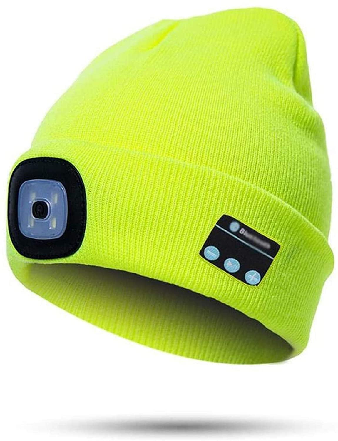 Morttic LED Beanie Light with Bluetooth Hat, Built-in Stereo Speakers ...