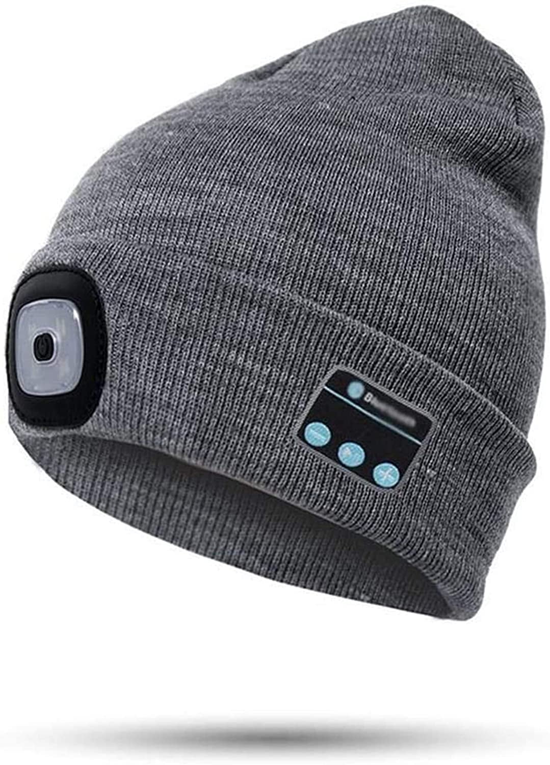 Morttic LED Beanie Light with Bluetooth Hat, Built-in Stereo Speakers ...