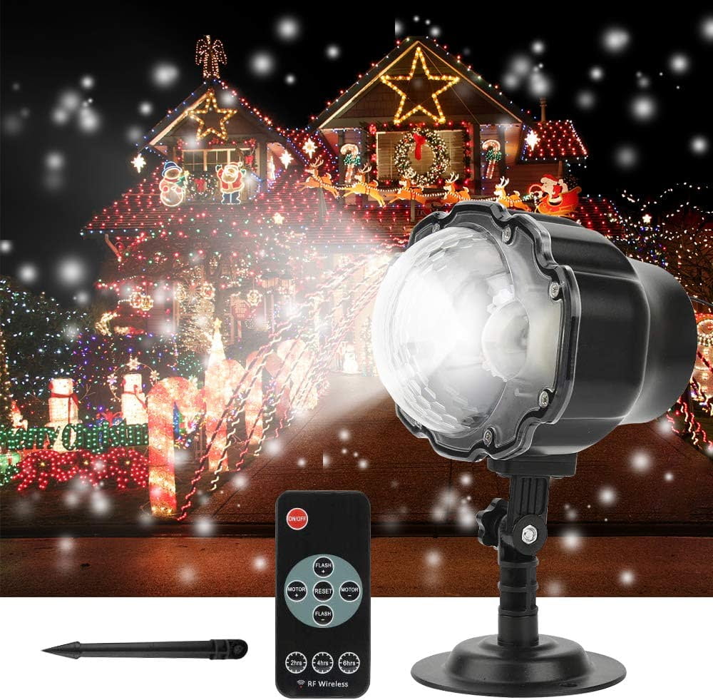 Morttic LED Snowfall Projector Lights Christmas Snowflake Projector ...