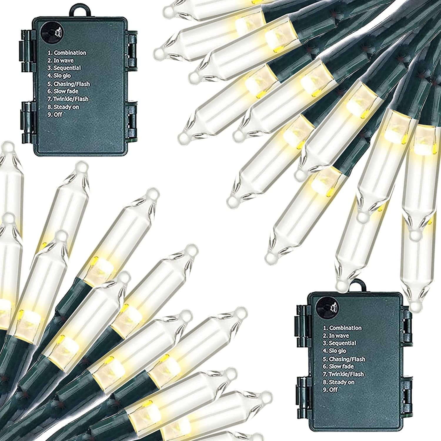 Morttic Mini String Lights - Battery Operated Fairy Lights, 2 Pack 16 ...