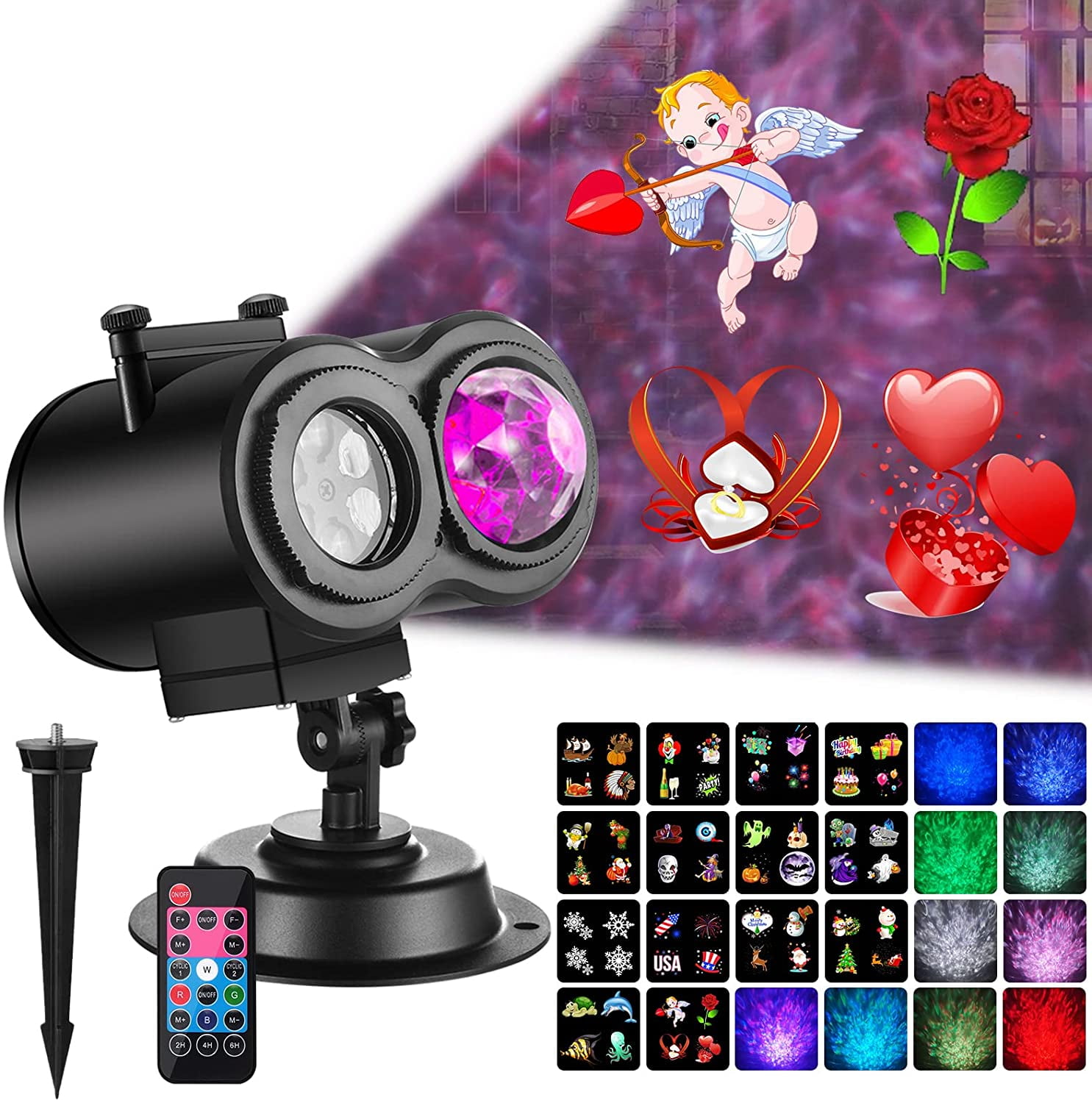 Morttic Ocean Wave Christmas Projector Lights 2-in-1 Moving Patterns ...