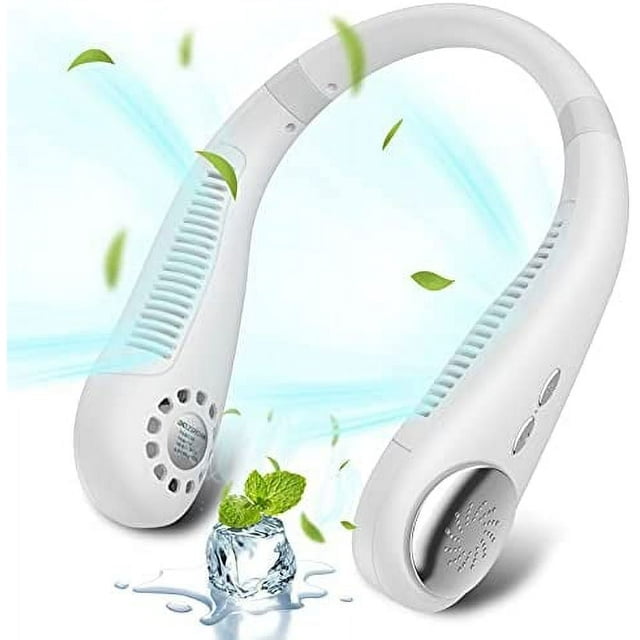 Morttic Portable Neck Fan - Hands Free Bladeless Neck Fan, 360° Cooling ...