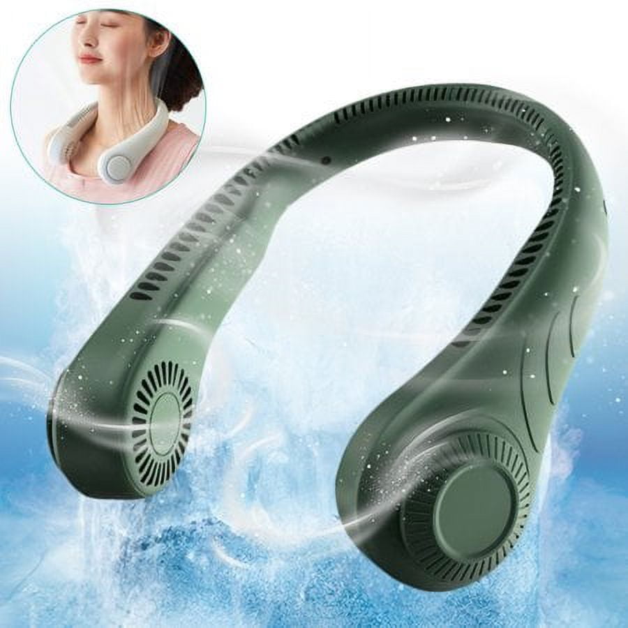Morttic Portable Neck Fan USB Rechargeable Hands Free Bladeless Neck ...