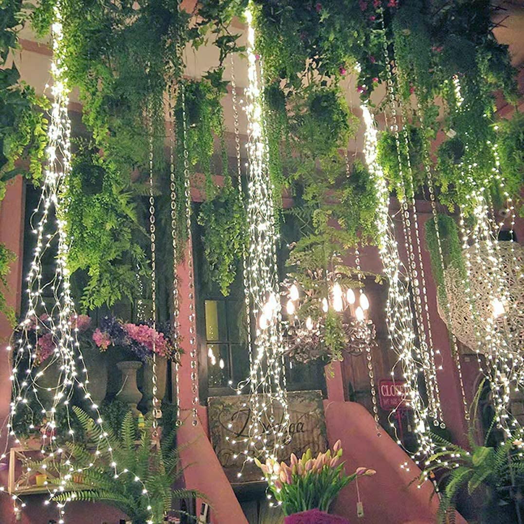 Morttic Solar Branch Fairy Lights, Waterproof Waterfall Tree Vines ...