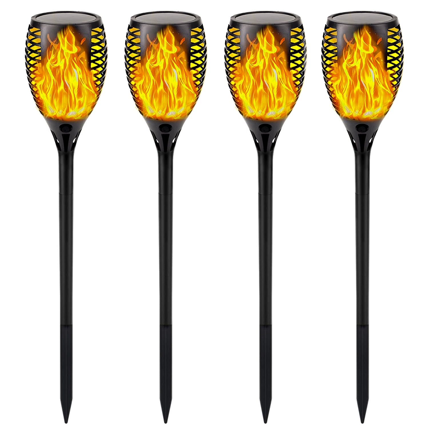 Morttic Solar Torch Light Outdoor, 33 Led Tiki Torches with Flickering ...