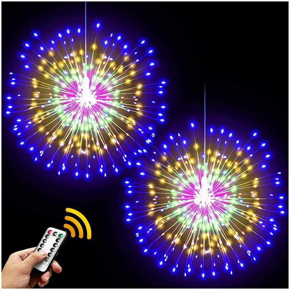 Morttic Starburst Lights 200 LED Firework Lights Copper Wire Sphere ...