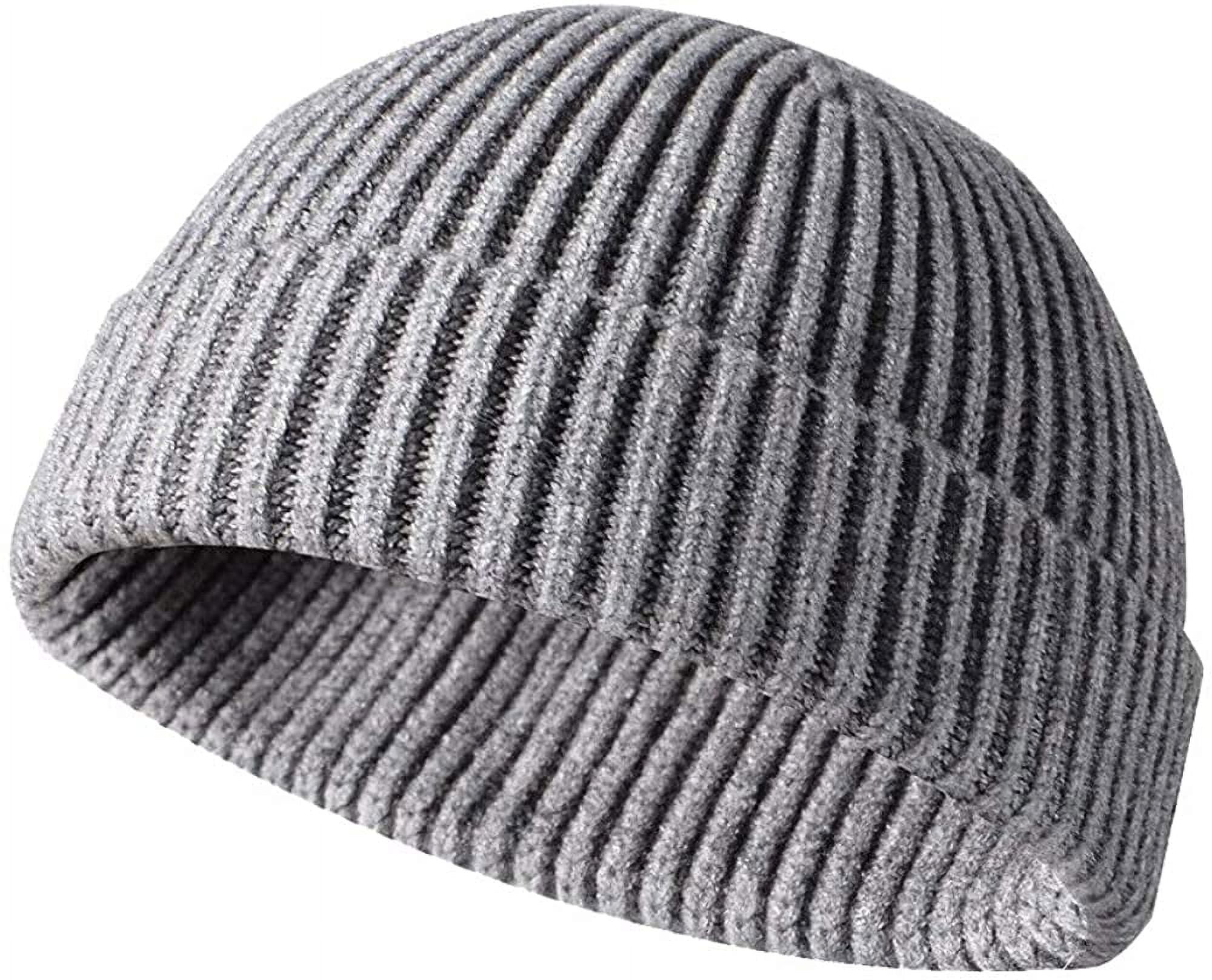 Morttic Unisex Winter Trawler Beanie Hat Short Retro Ribbed Fisherman ...