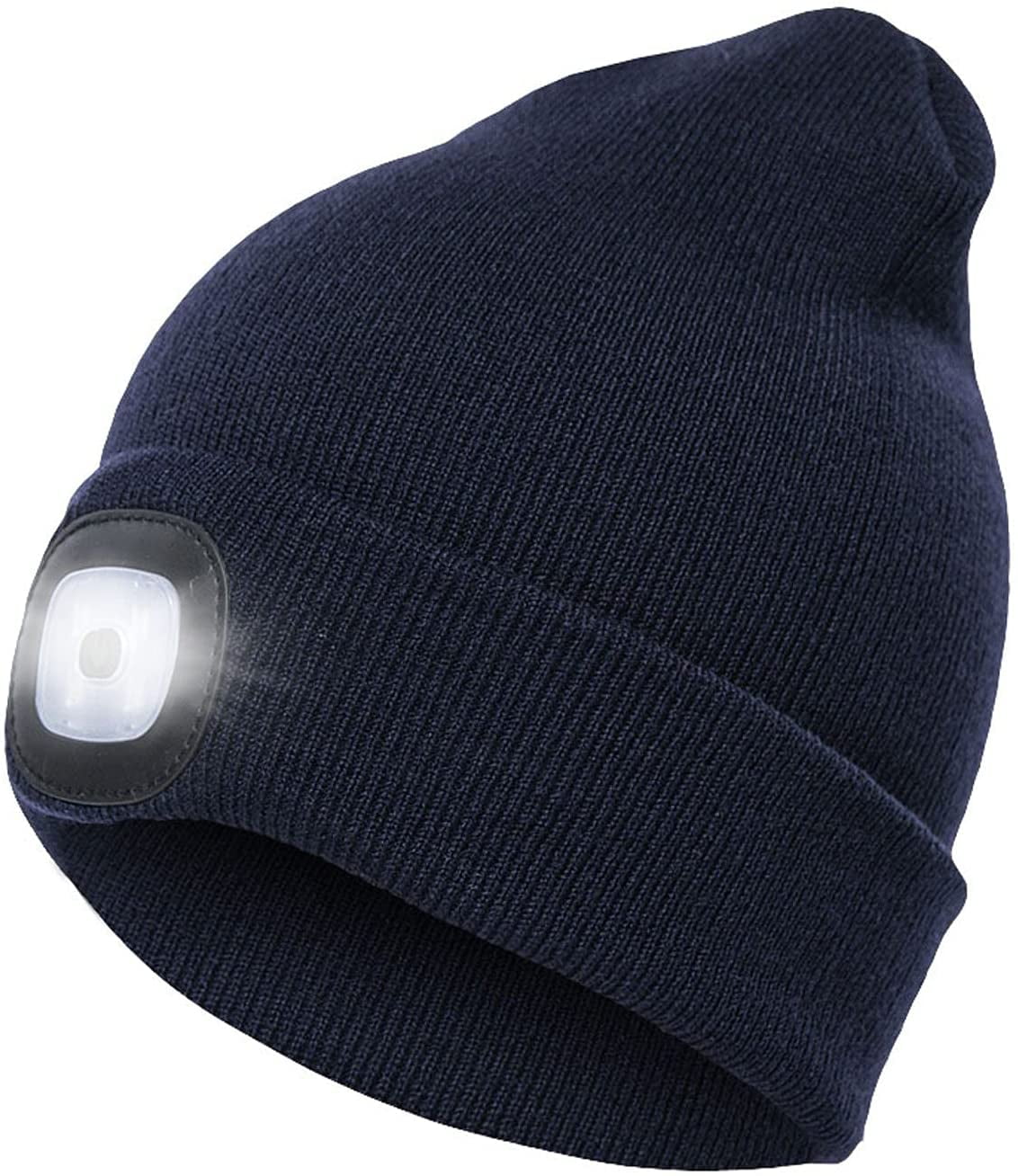 Morttic Unisex Beanie Hat with Light, USB Rechargeable Hands Free LED ...