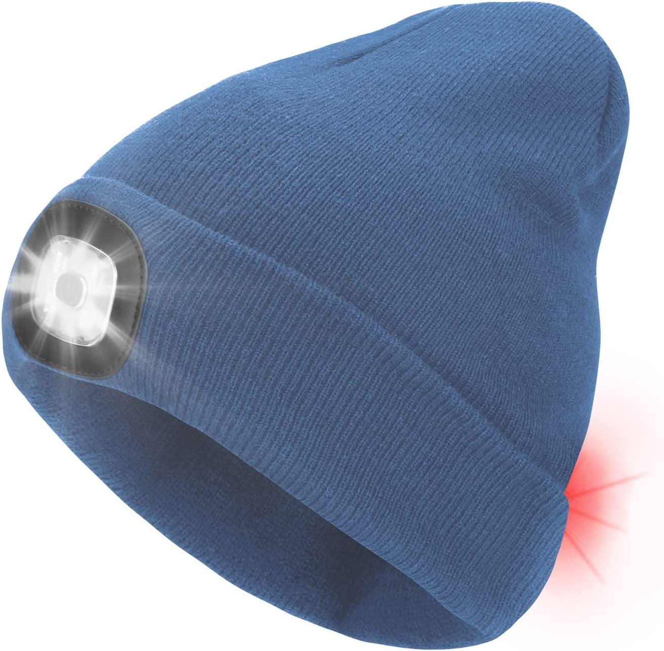 Morttic Unisex Beanie Hat with Light, USB Rechargeable Winter Knit ...