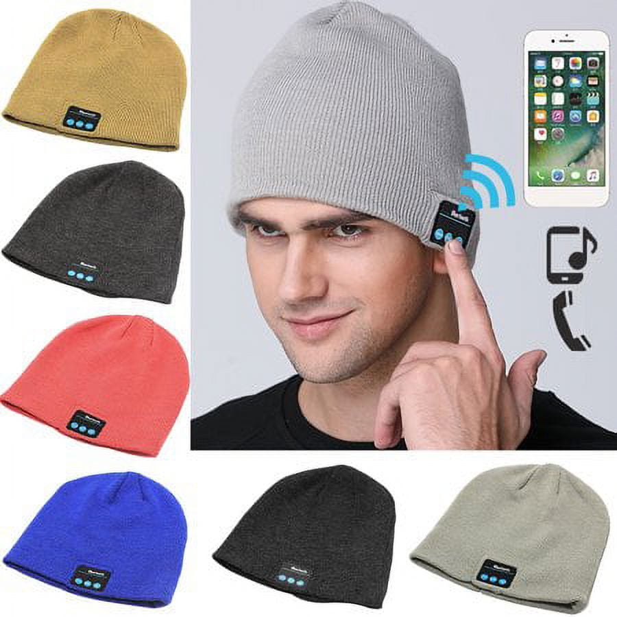 Morttic Unisex Knitted Wireless Smart Bluetooth 5.0 Beanie Hat Musical ...
