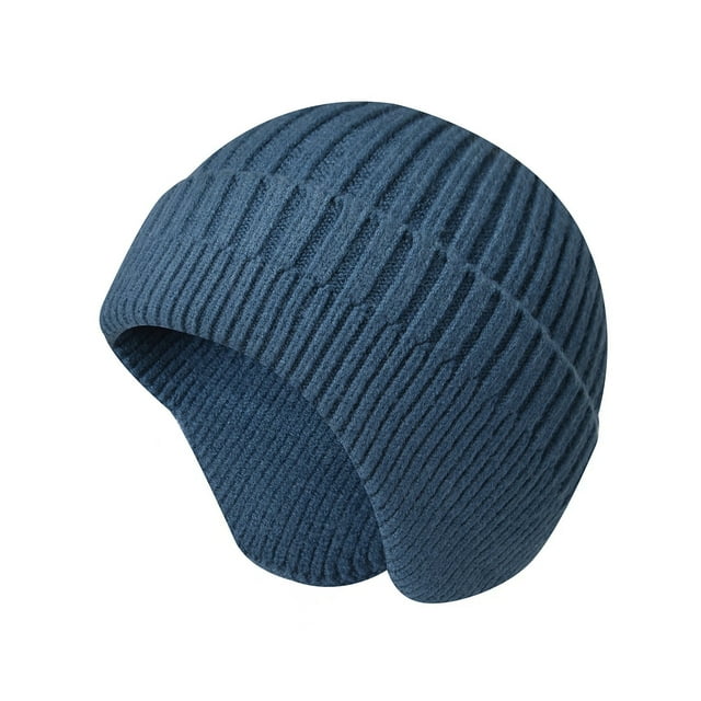 Morttic Women Men Beanie Hat Winter Warm Knitted Hat with Earflap ...