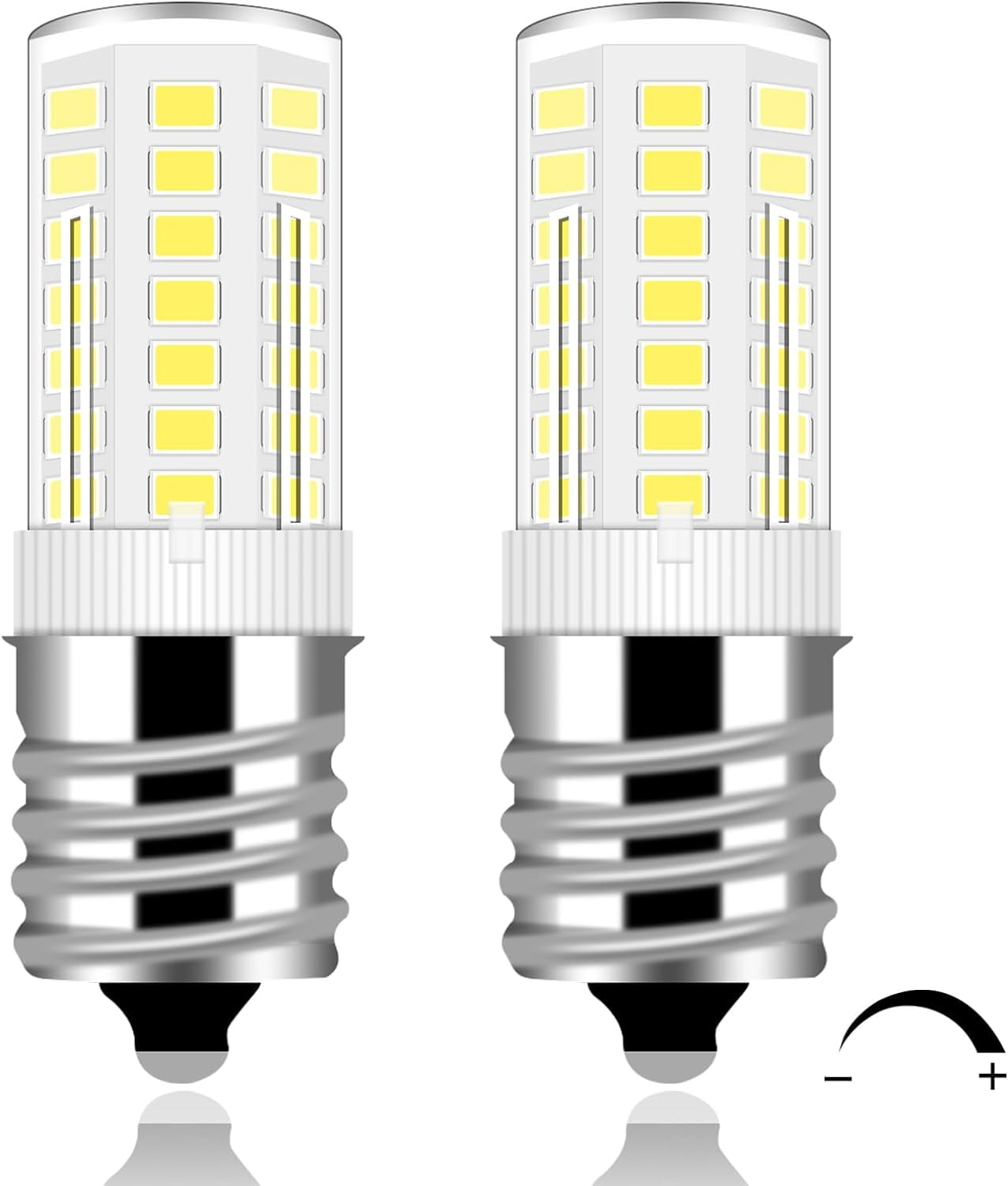Morulong LED 4W Cool White Appliance Light Bulbs, Dimmable (2 Pack ...