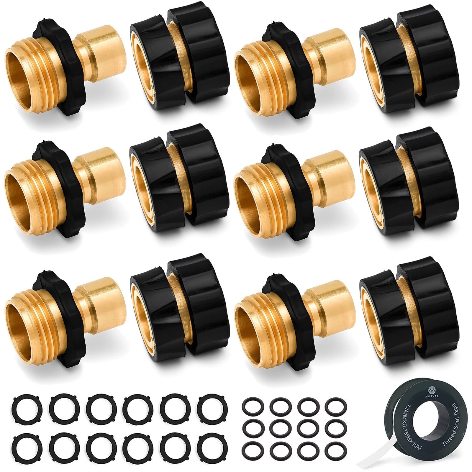 Morvat Brass Quick Hose Connector, Easily Add Attachments to Garden ...