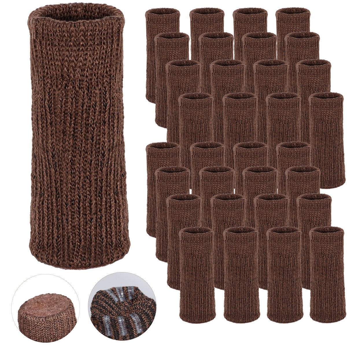 Morvat Brown Furniture Leg Socks for Table, Chairs, & Furniture, Small ...
