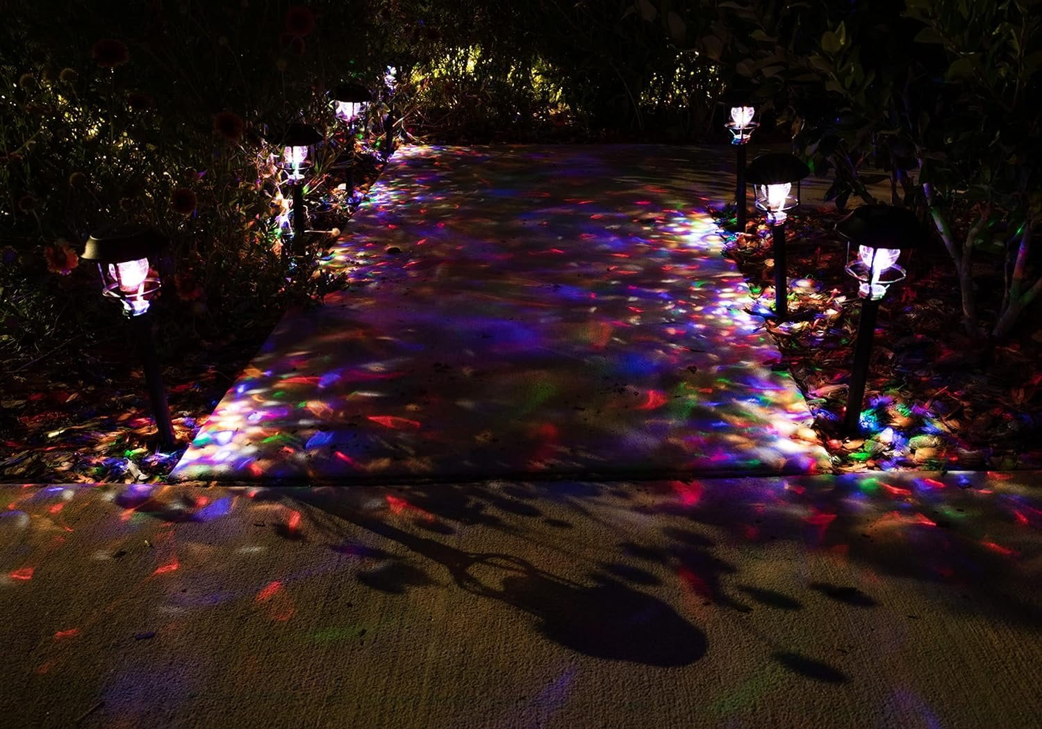 Morvat Color Changing Landscape Solar Pathway Lights, 8 Pack - Walmart.com