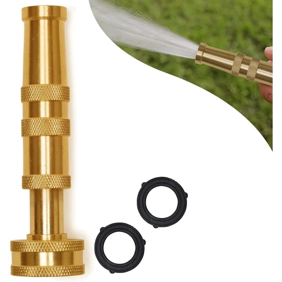 Morvat Solid Brass Heavy Duty Watering Metal Lawn Nozzle, Outdoor Jet ...