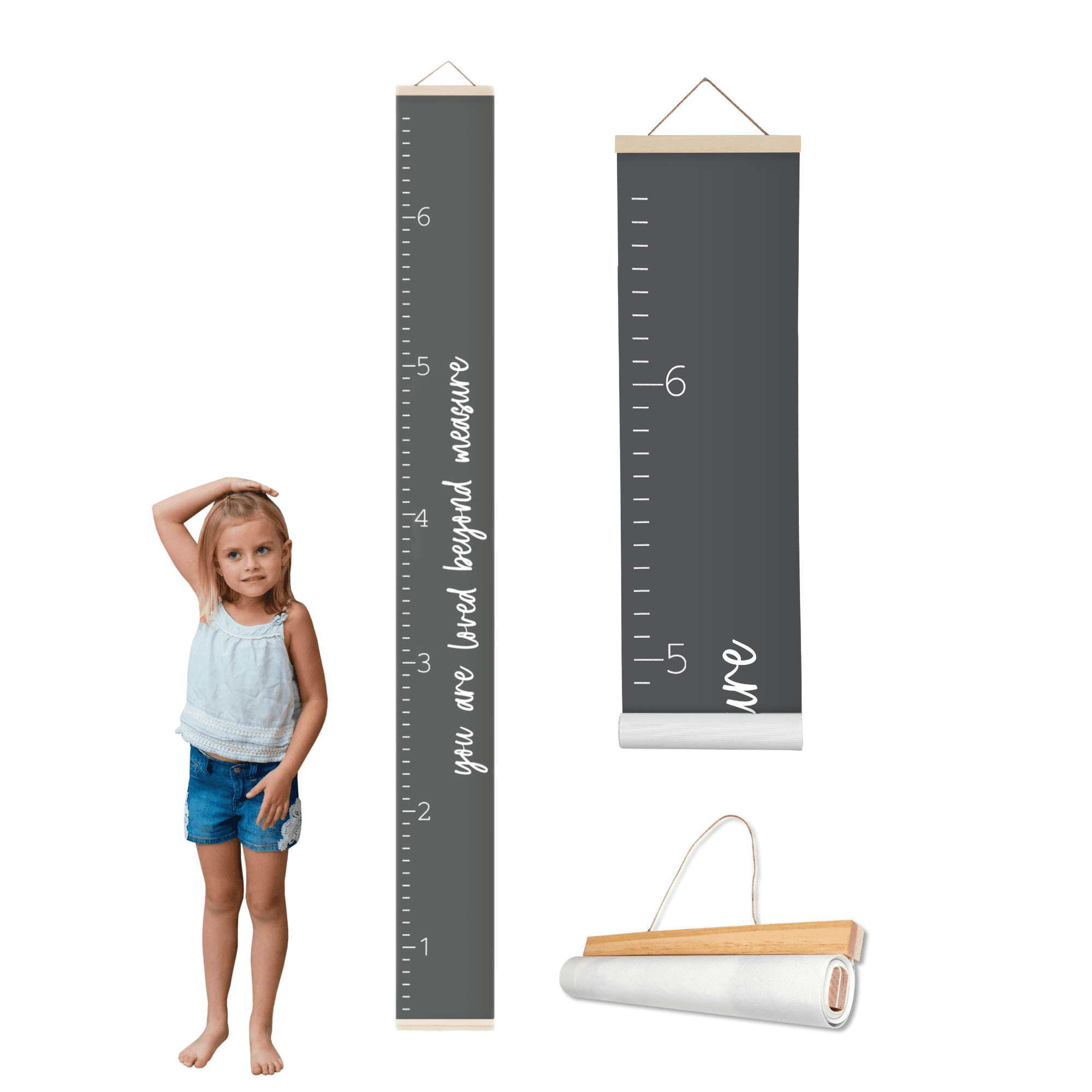 Morxy Canvas Growth Chart for Kids - Unisex Kids Room Wall Decor ...