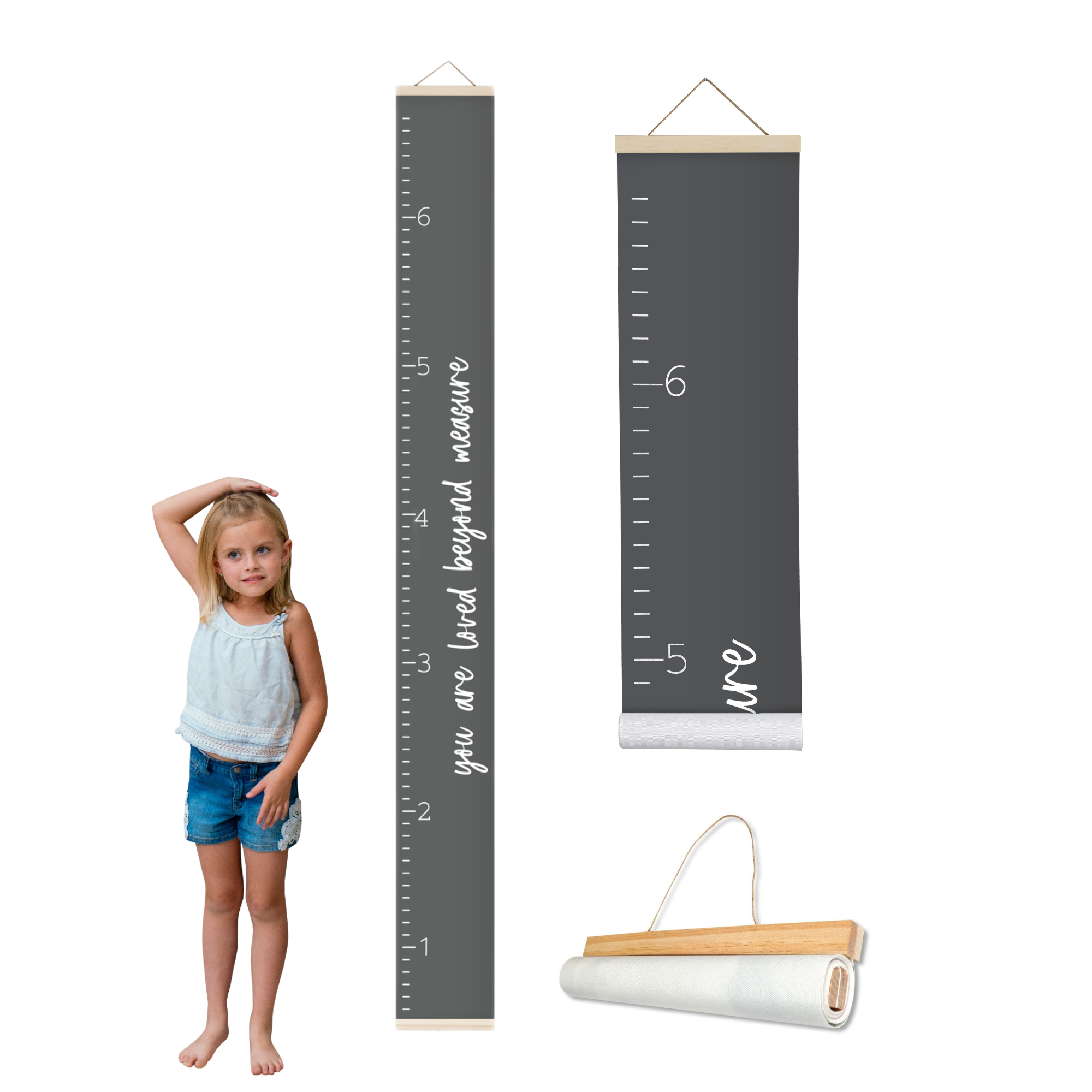 Morxy Canvas Growth Chart for Kids - Unisex Kids Room Wall Decor ...