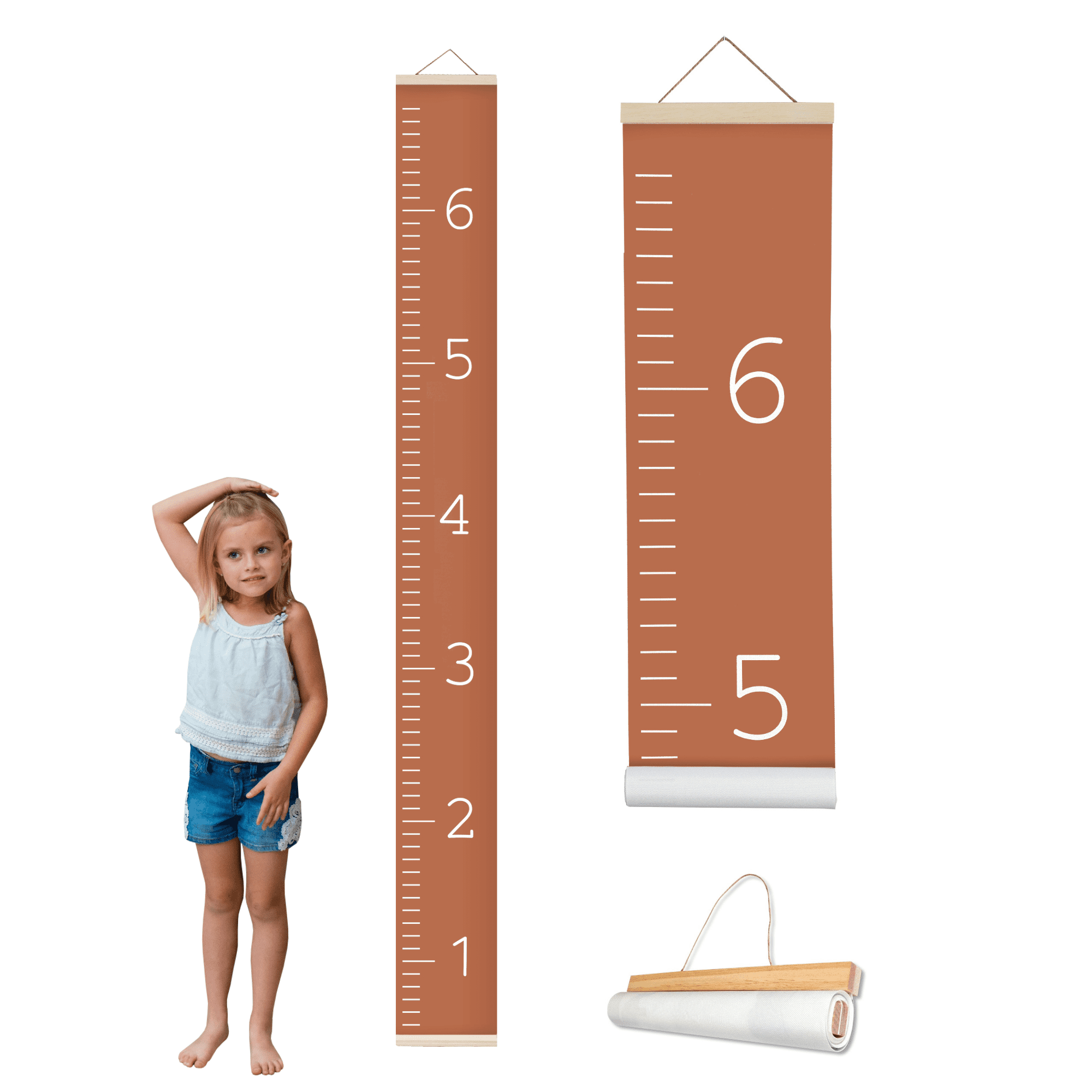Morxy Canvas Growth Chart for Kids - Unisex Kids Room Wall Decor ...
