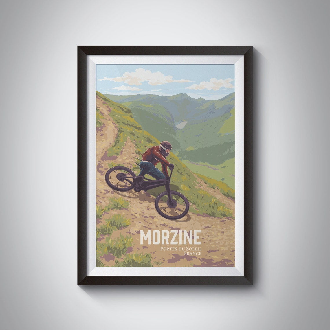 Morzine Mountain Biking Poster, Portes Du Soleil, Avoriaz, French Alps ...