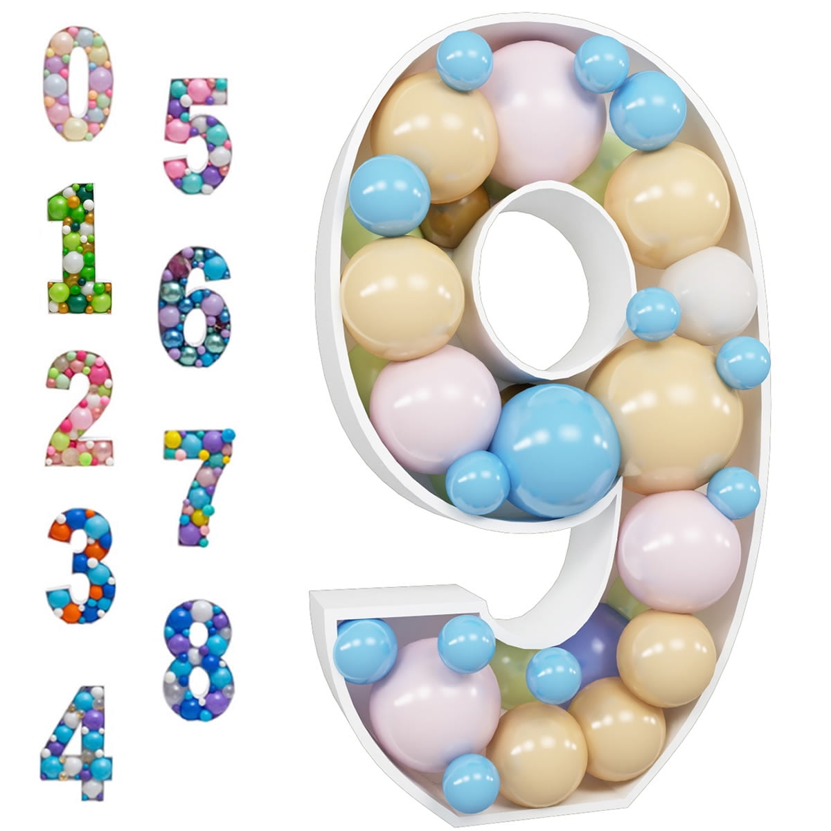 Giant Mosaic Balloons #9 Frame Light-Up, Pre-Cut Foam Board | Kit for ...