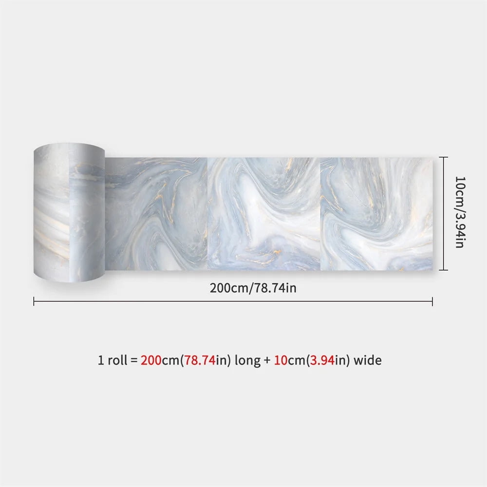 Mosaic Bathroom Waist Line Wall Stickers Waterproof Peel & Stick Art ...