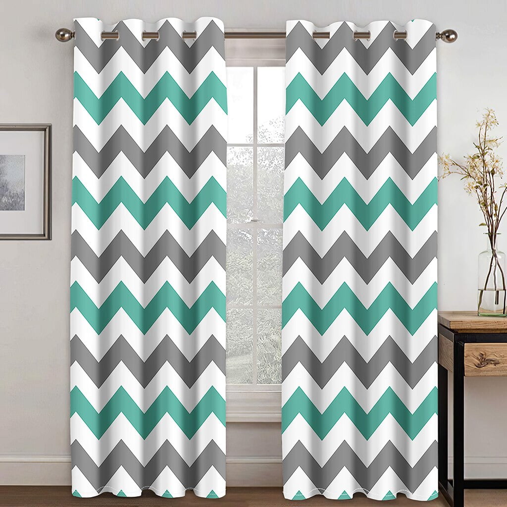 Mosaic Black and White Squares Curtain Panel Window Drapes With ...