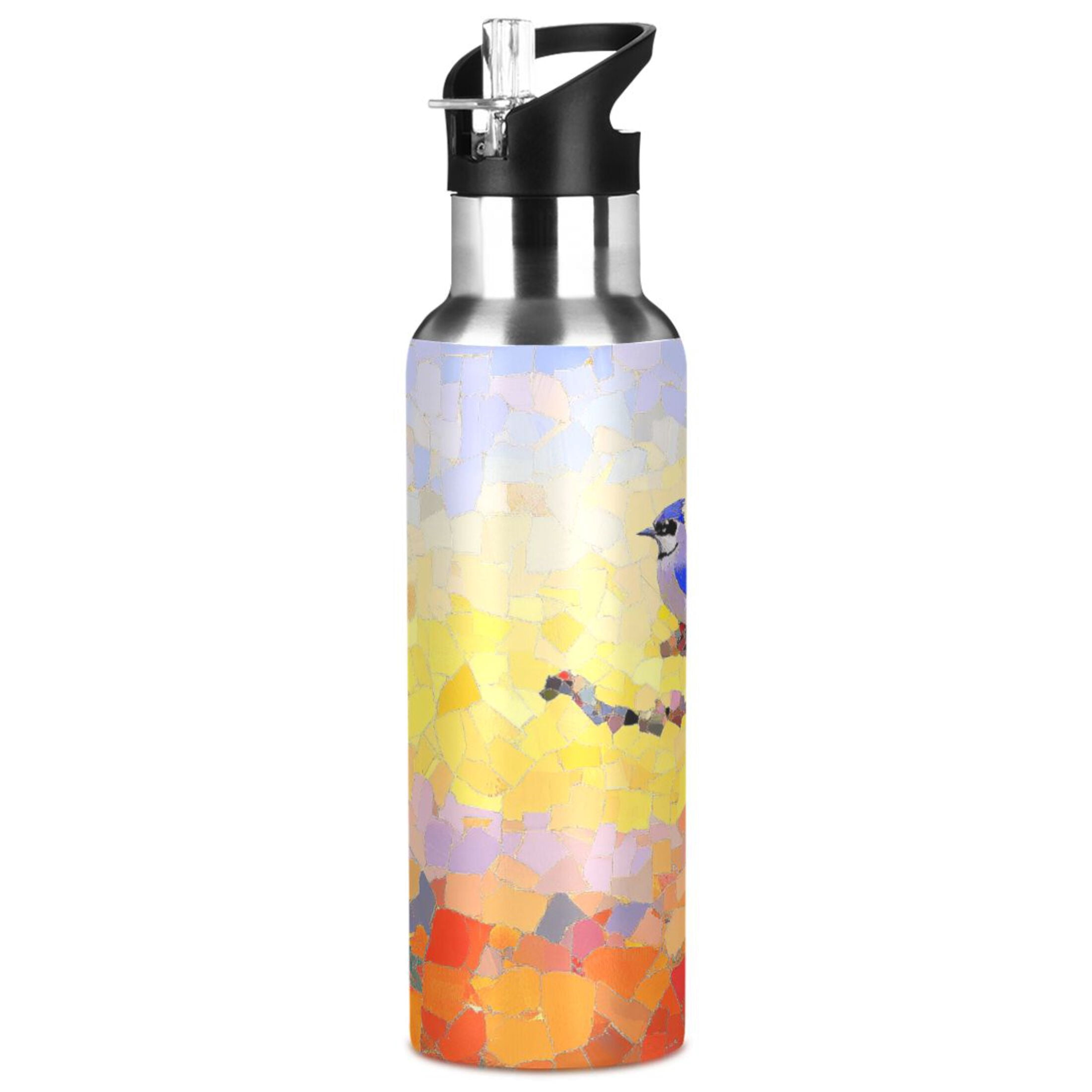 Mosaic Blue Jay 1000ml Double Walled Stainless Steel LeakProof Sports ...