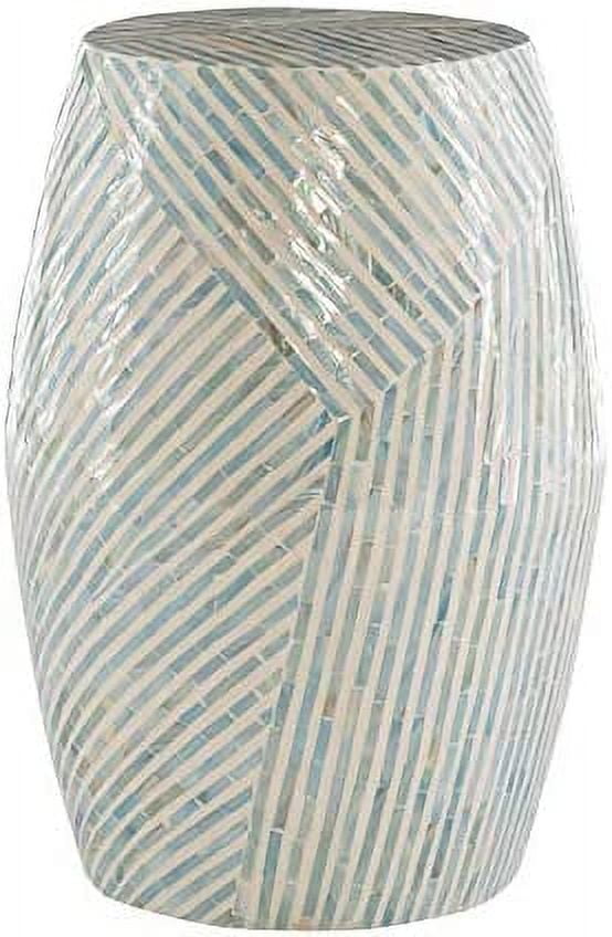 Mosaic Capiz Drum Table in Light Blue - Walmart.com