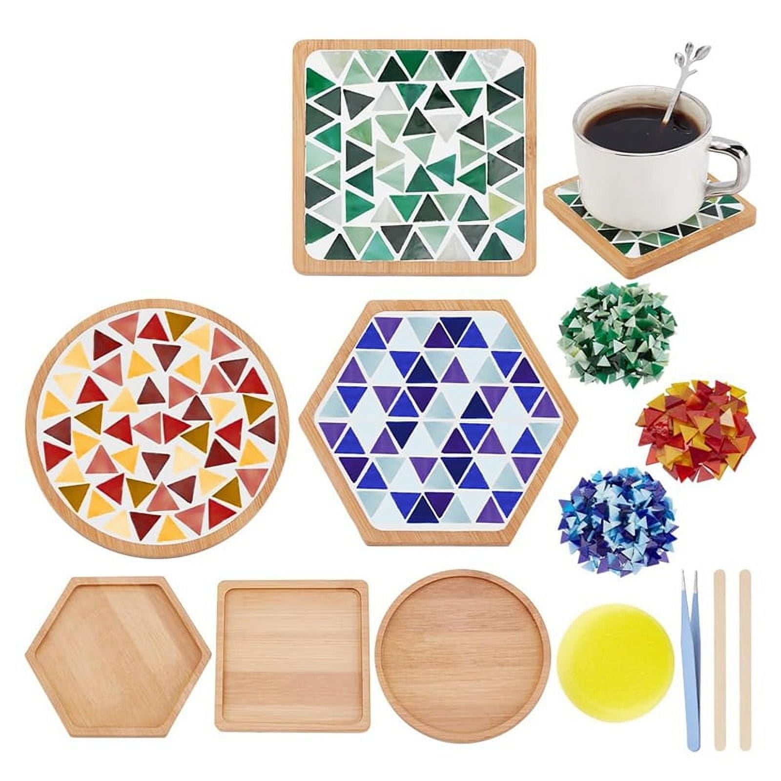 Mosaic Coaster Making Kit for DIY Mosaic Coaster Crafts Kit Handmade ...