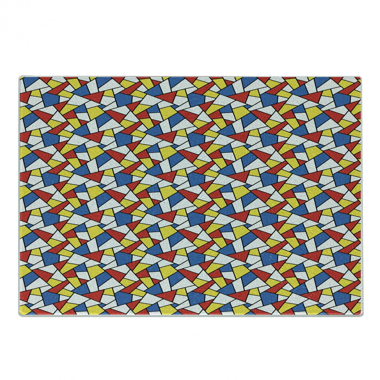 Mosaic Cutting Board, Geometric Shapes Composition with Colorful ...