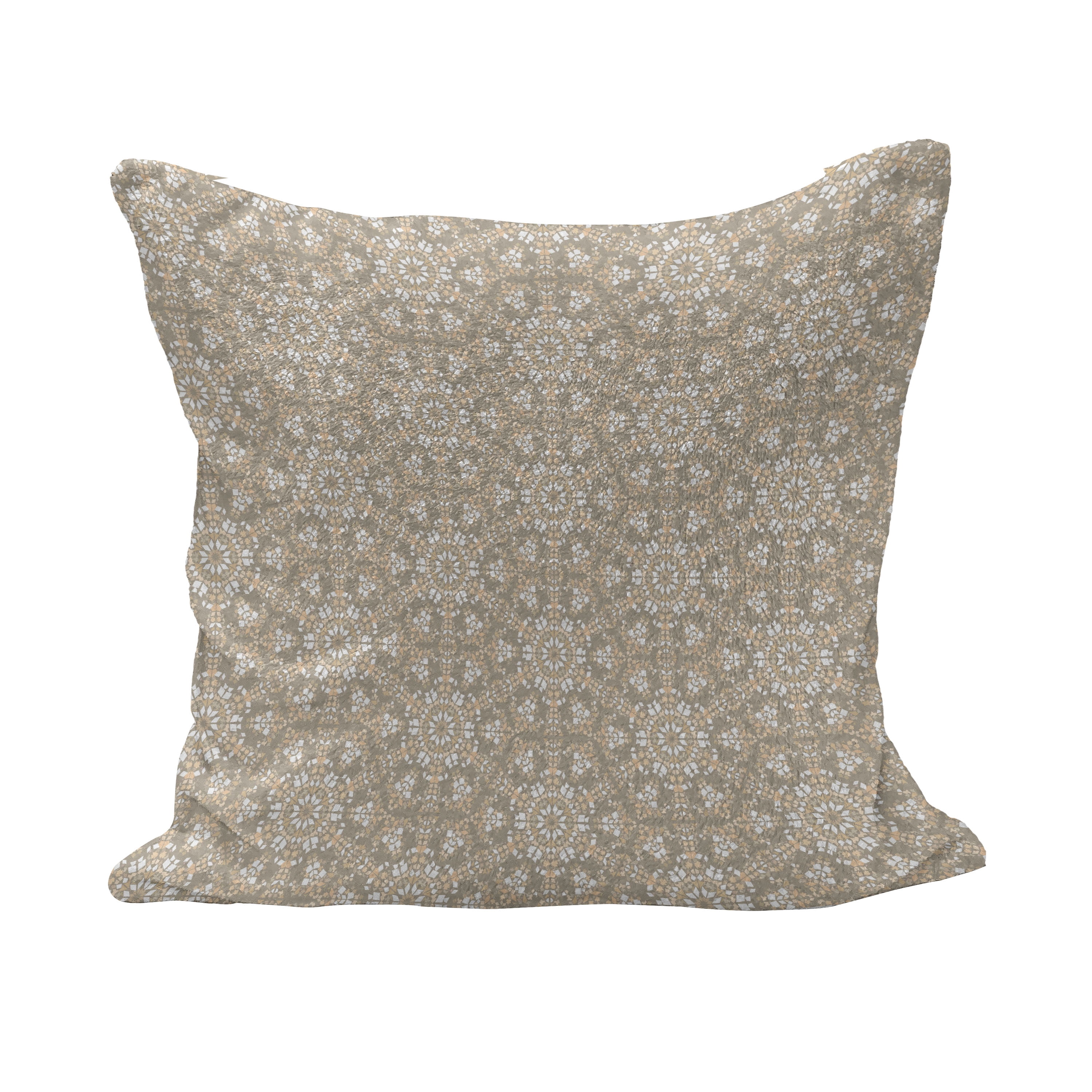 Mosaic Fluffy Throw Pillow Cushion Cover, Antique Roman Time Inspired ...
