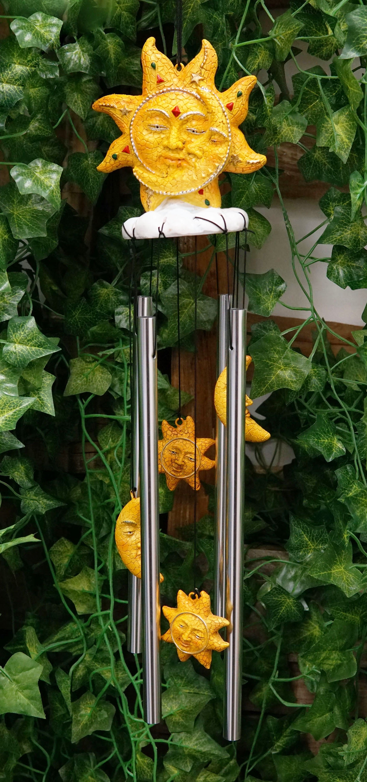 Mosaic Helios God Sun And Moon Face Celestial Harmony Wind Chime Patio Garden - Walmart.com