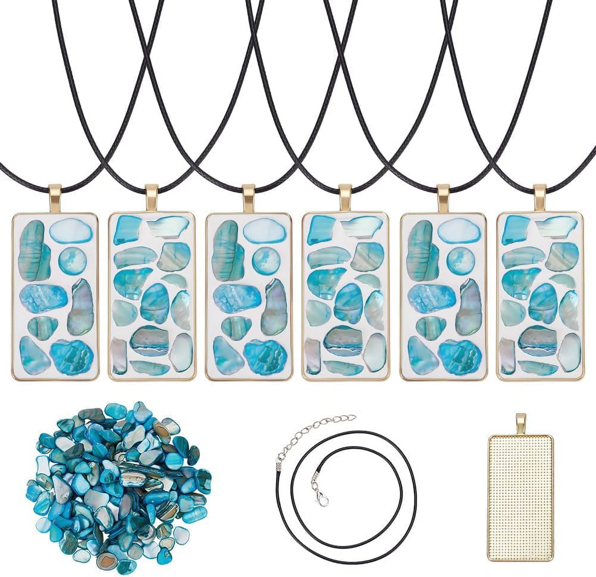 Mosaic Kit DIY 6 Sets Mosaic Necklace Pendant Kit Mosaic Making Kit ...