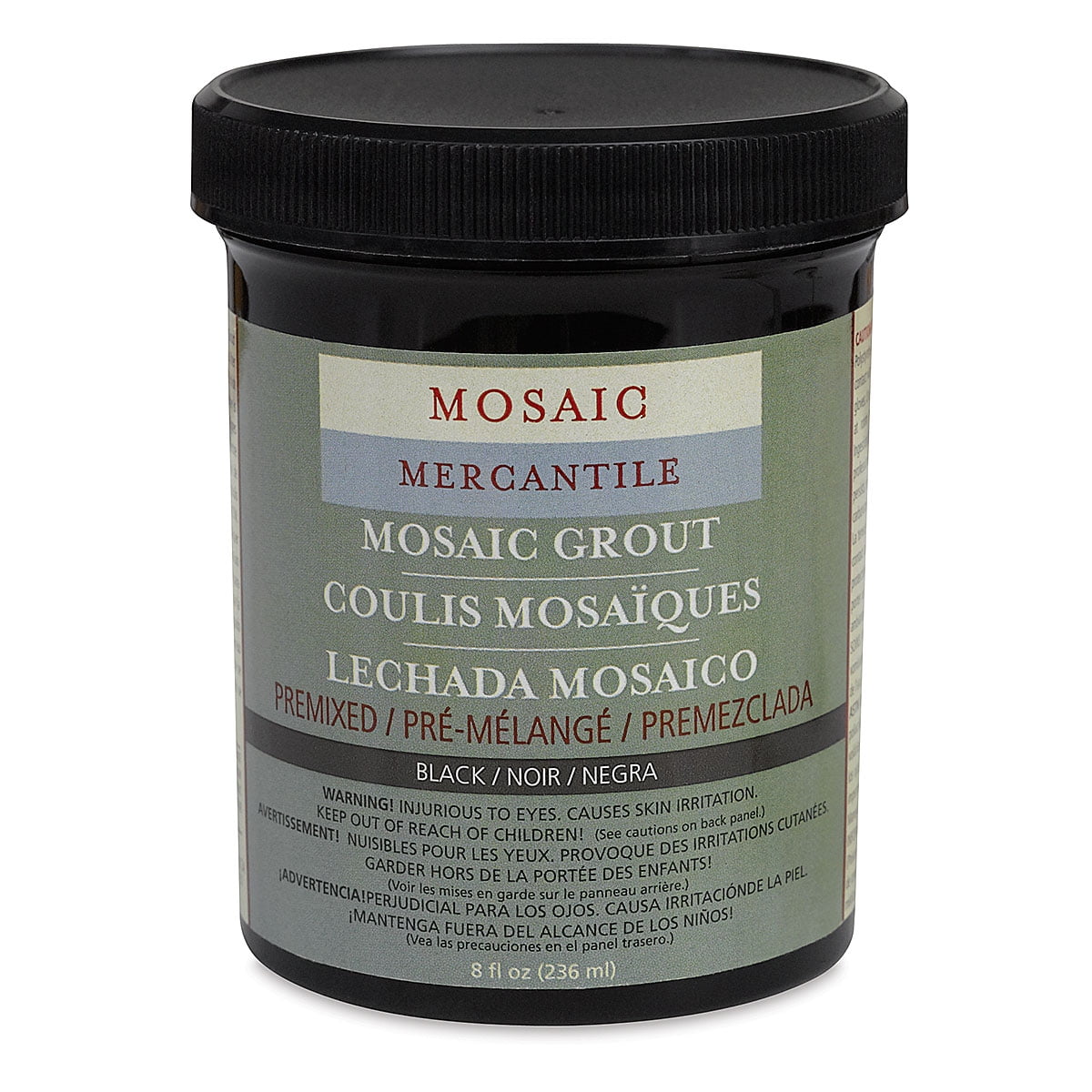 Mosaic Mercantile Ready Pre-mixed Tile Grout - 8 oz, Black for Indoor ...