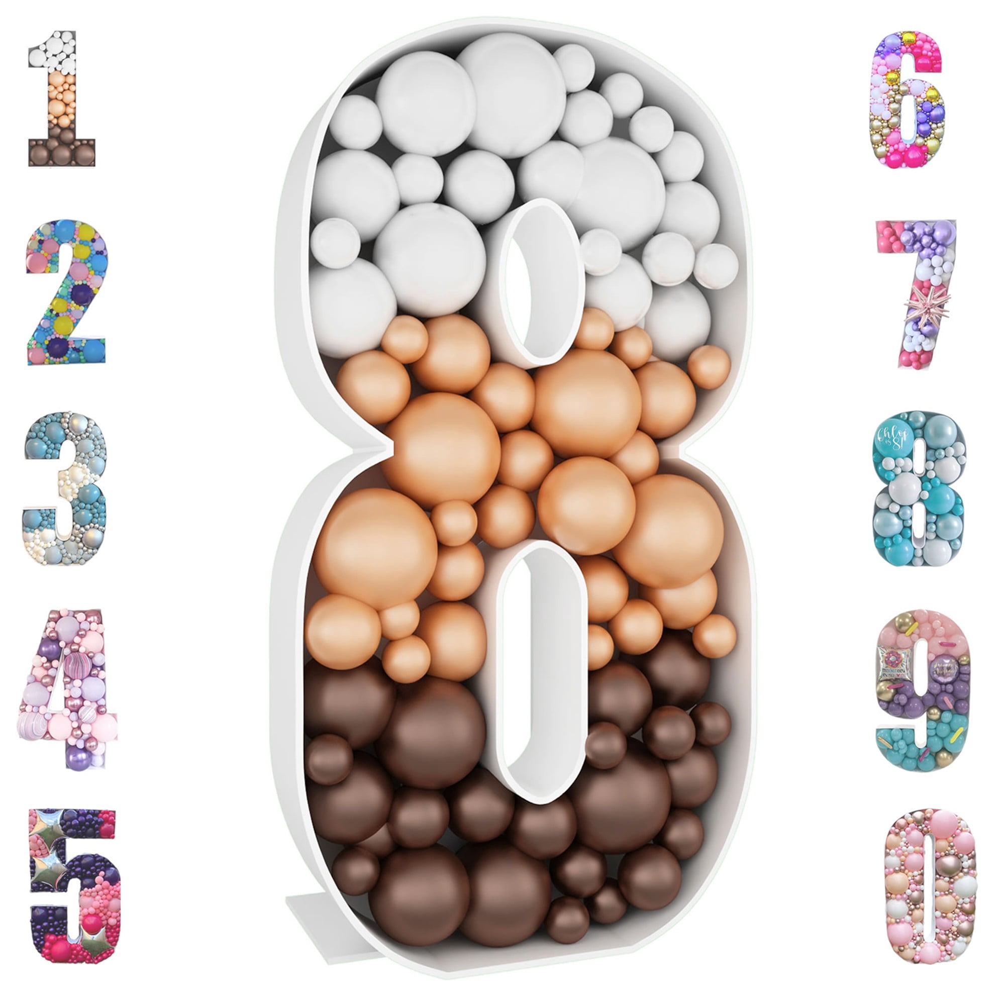 Mosaic Numbers for Balloons 4ft - Marquee Numbers Pre-Cut Light Up 4 ...