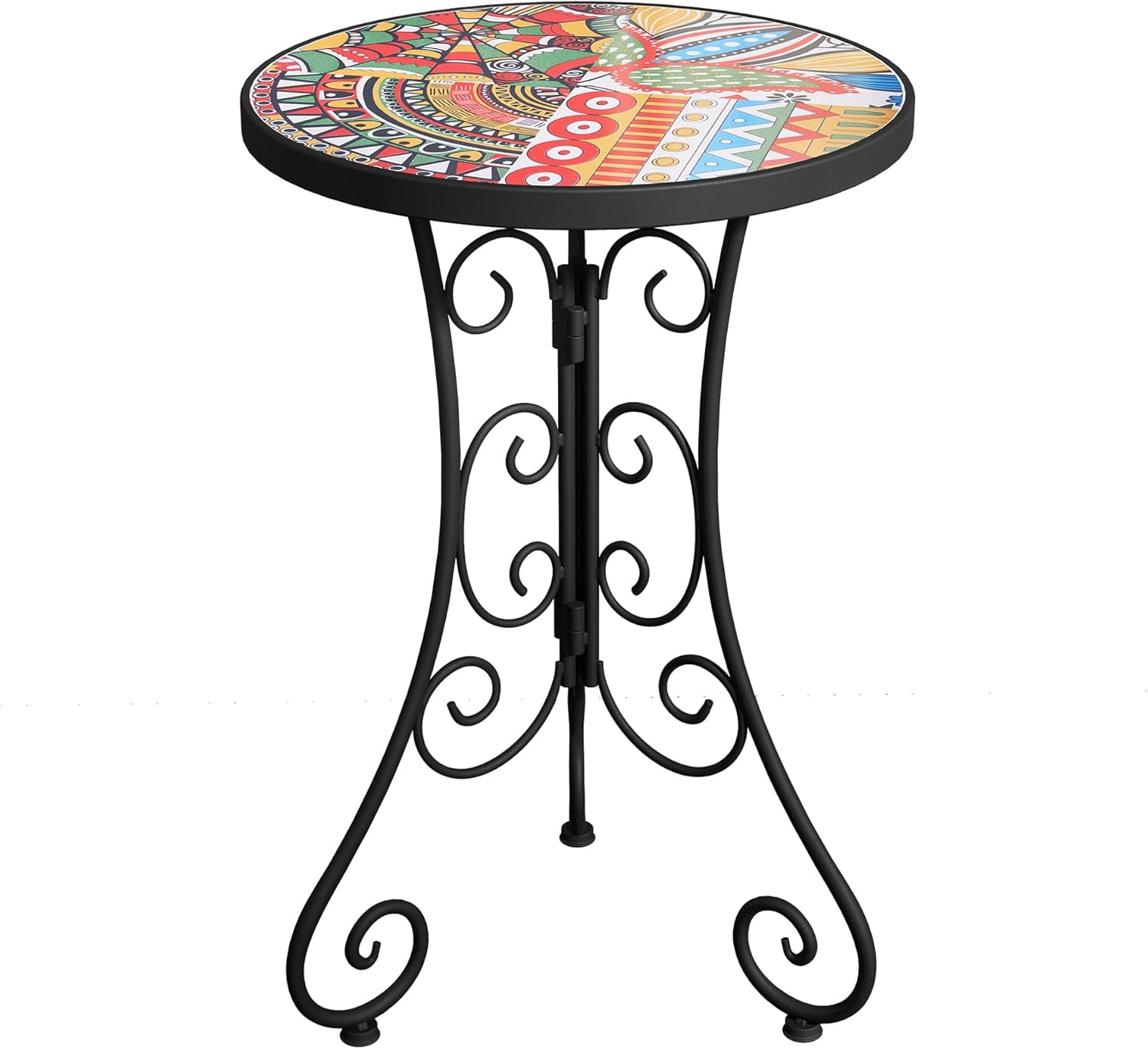 Mosaic Outdoor Side Table End Table, Patio Side Table, Weather ...