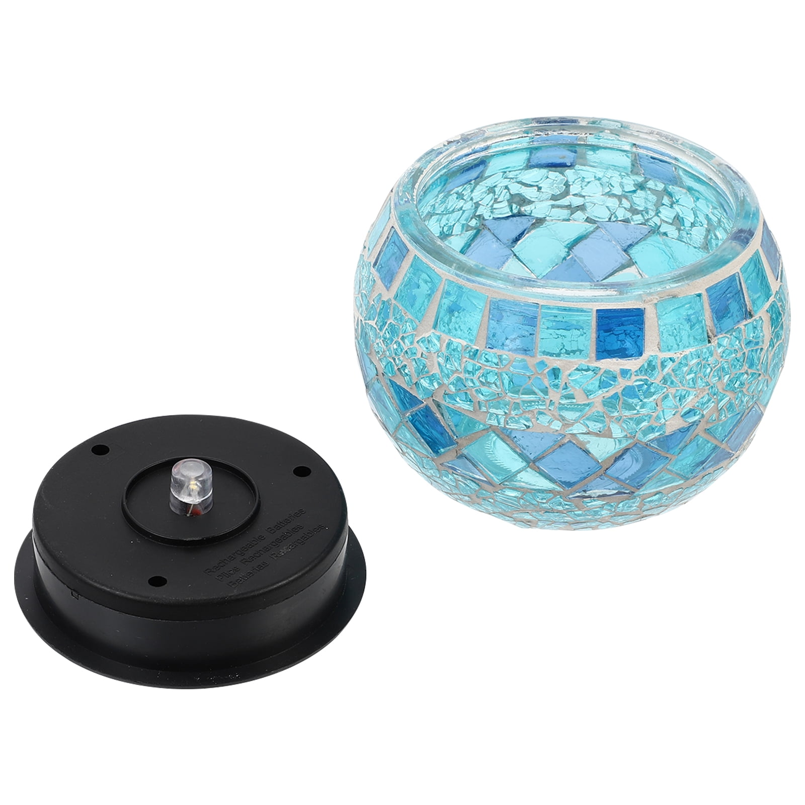 Mosaic Solar Lights Outdoor Glass Globe LED Light Waterproof Table ...