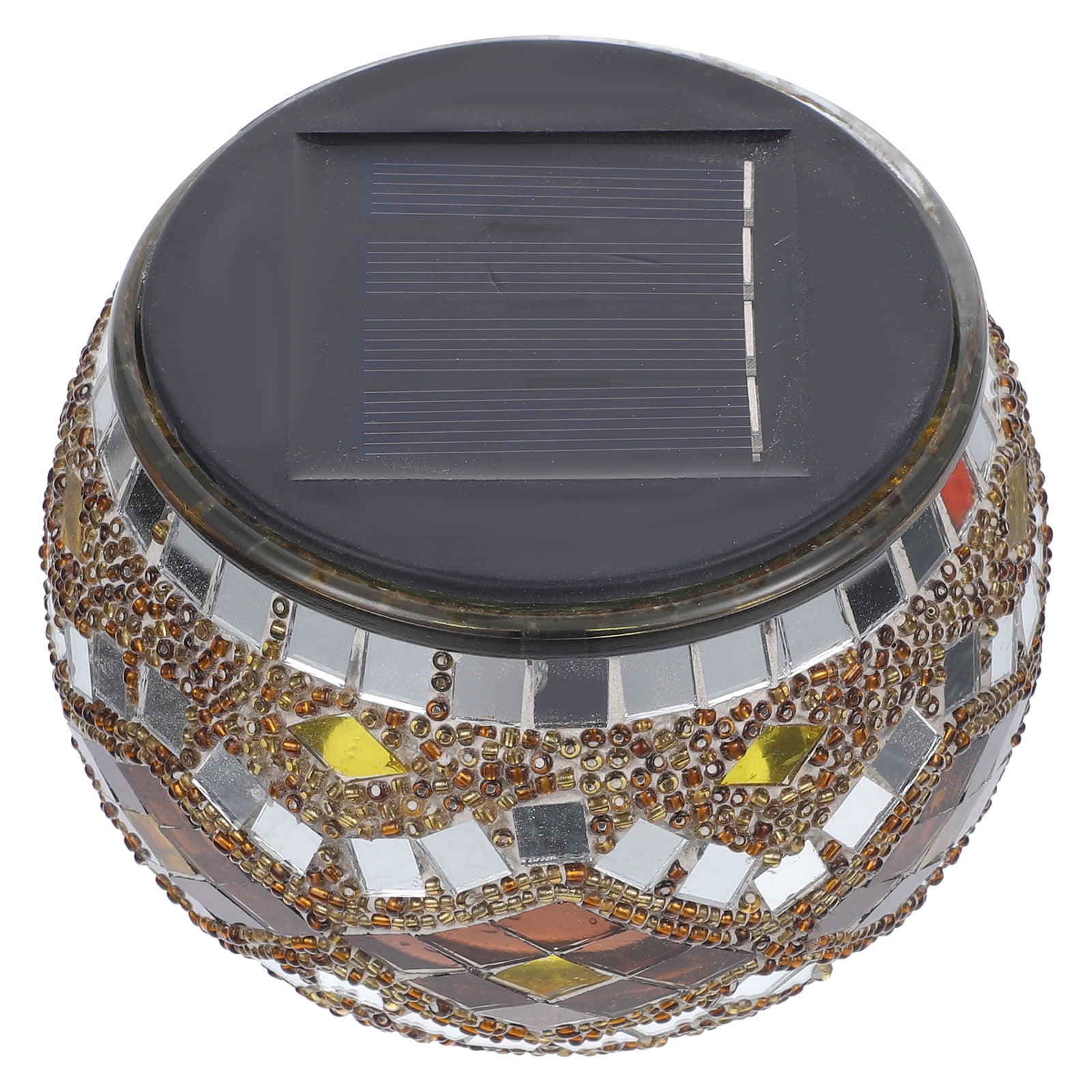 Mosaic Solar Lights Outdoor Glass Globe LED Light Waterproof Table ...