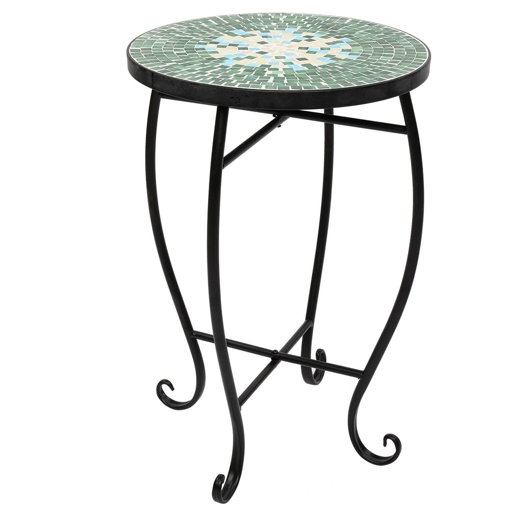 Mosaic Stained Glass Sun/Flower/Green Surface Flower Stand Green ...