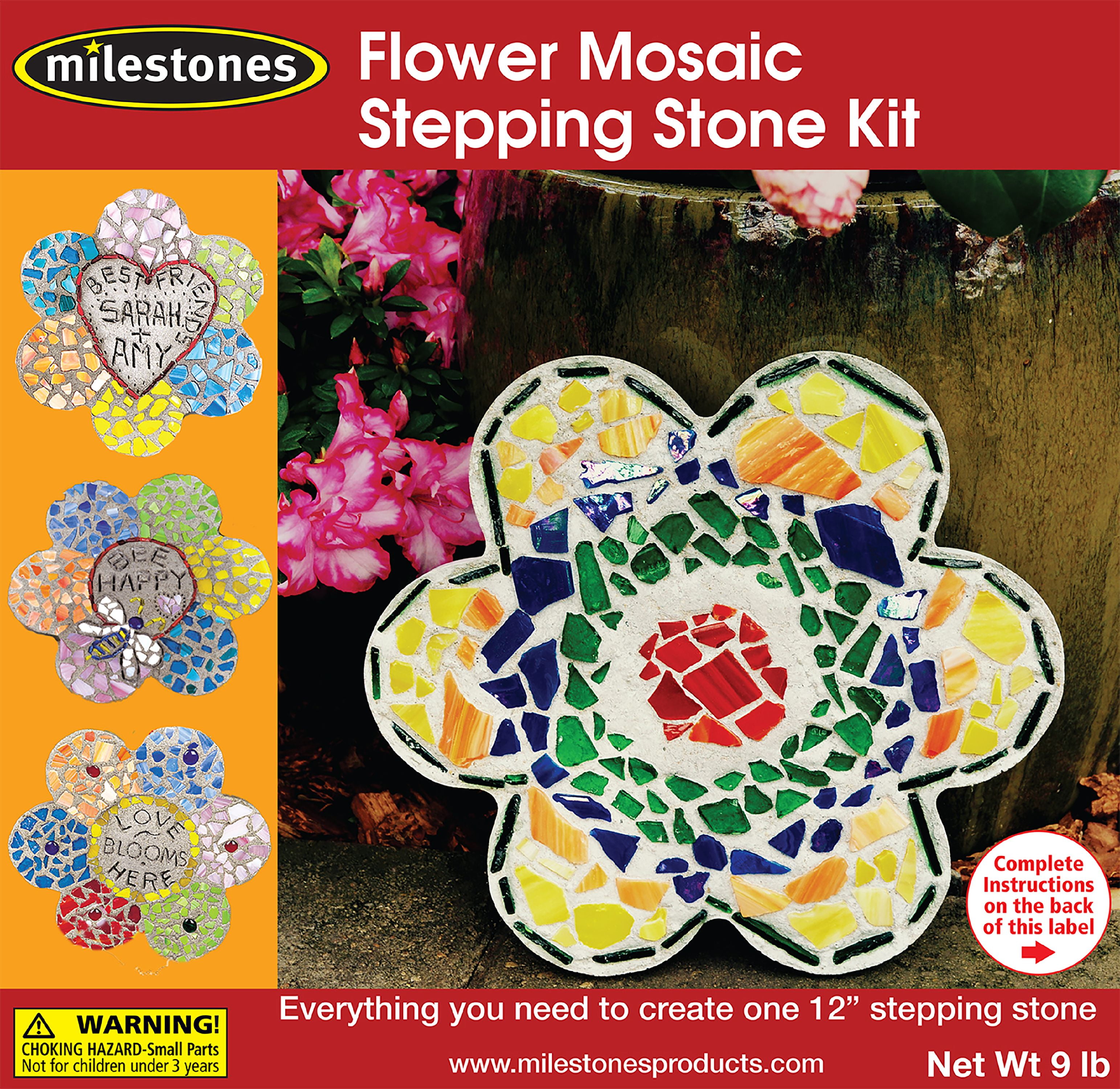 Mosaic Stepping Stone Kit-Flower - Walmart.com