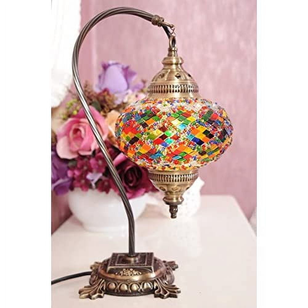 Violaura Mosaic Table Lamp,Lamp Shade,Turkish Lamp,Moroccan Lamp,Swan ...