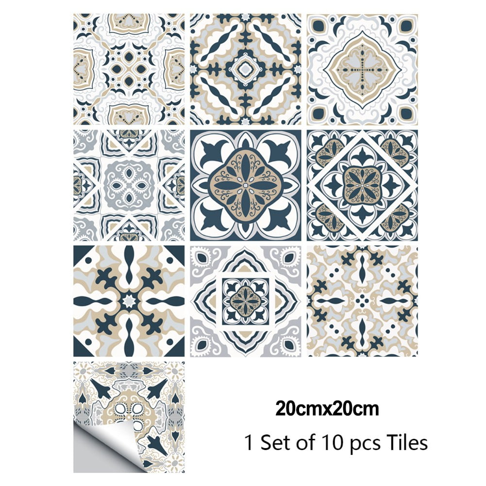 Mosaic Tile Stickers,Waterproof Self-Adhesive Backsplash Decals,DIY ...