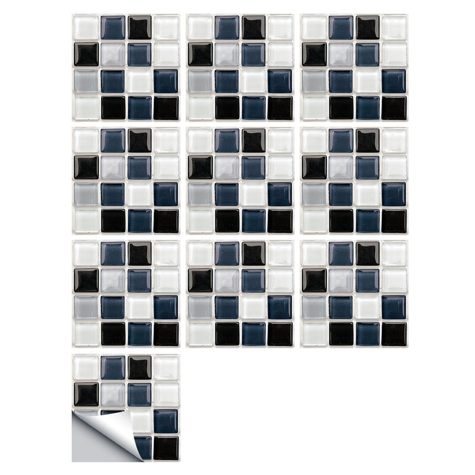 Mosaic Wall Tile Stickers, DIY Self Adhesive Waterproof Sticky ...
