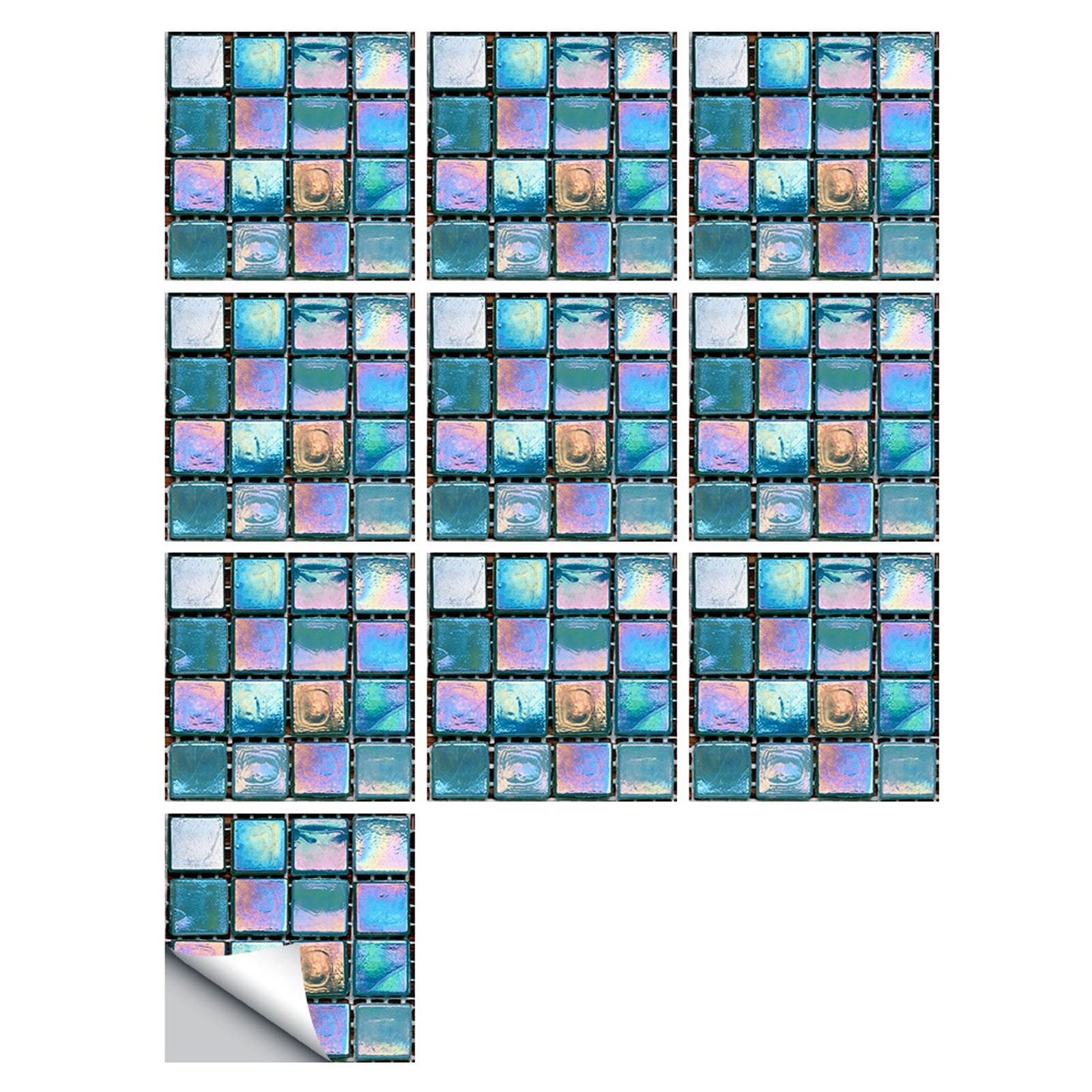 Mosaic Wall Tile Stickers, DIY Self Adhesive Waterproof Sticky ...