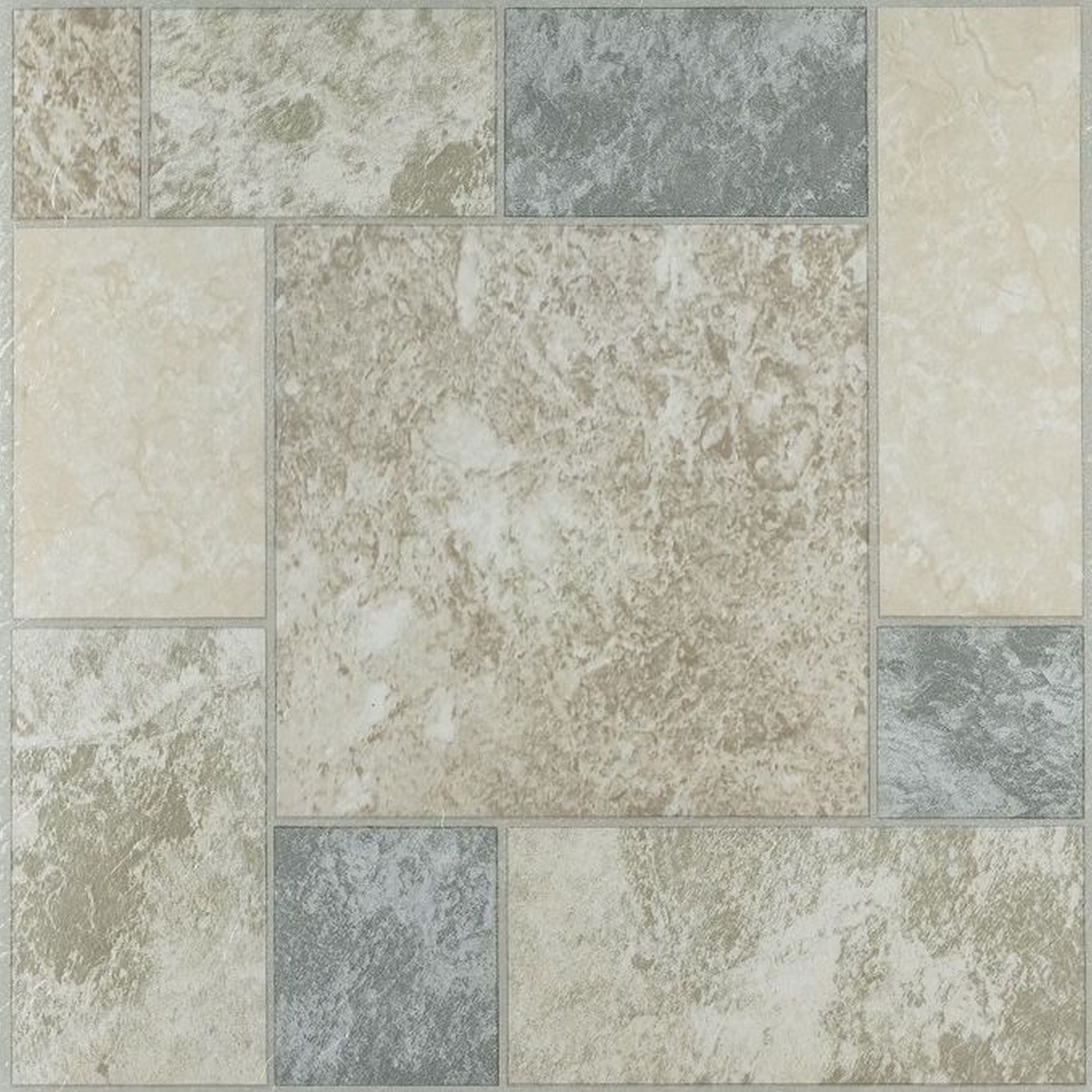 Mosaico Clasico Marble Blocks 12x12 Self Adhesive Vinyl Floor Tile - 20 ...